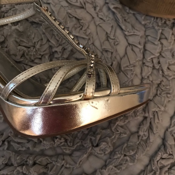 Aldo | Shoes | Aldo Silver Rhinestone Heel | Poshmark